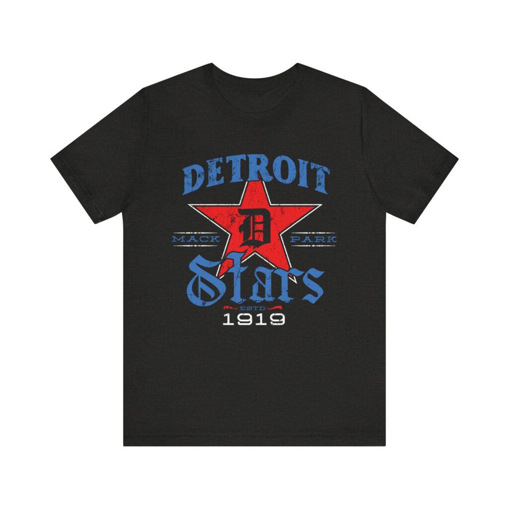 Detroit Stars Mack Park Vintage Star Logo Tee – Est. 1919 Baseball ...