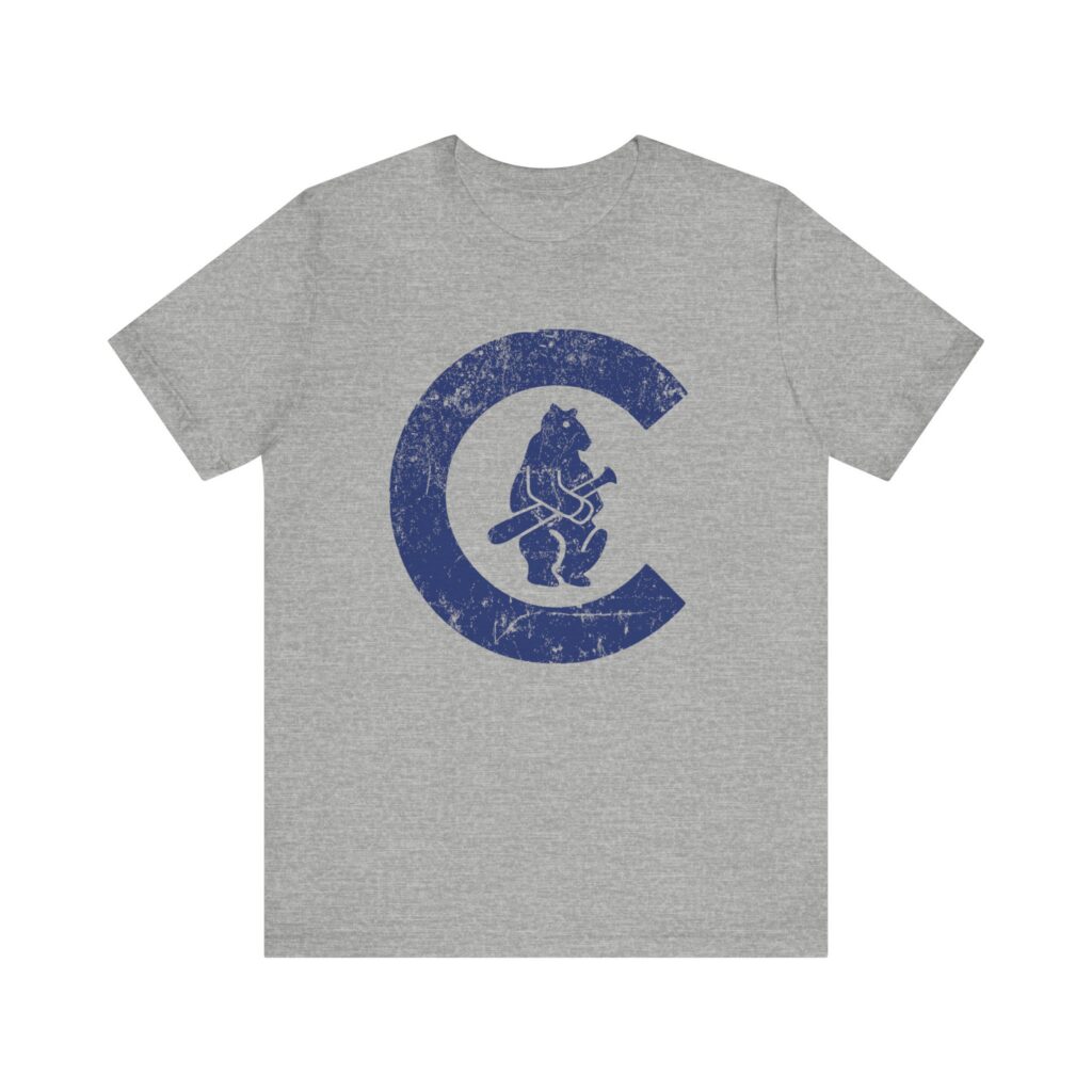 Chicago Cubs Walking Bear Baseball T-Shirt – Retro Logo Classic Fan Tee ...